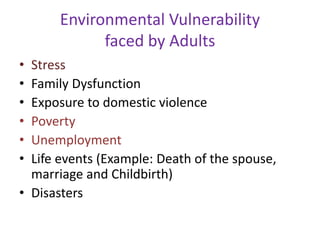 Vulnerability to mental illness | PPTX