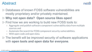 VulnTotal: Cross-validate vulnerability coverage of VulnerableCode | PPT