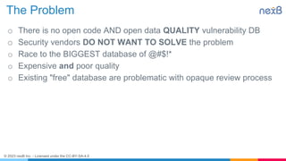 VulnTotal: Cross-validate vulnerability coverage of VulnerableCode | PPT