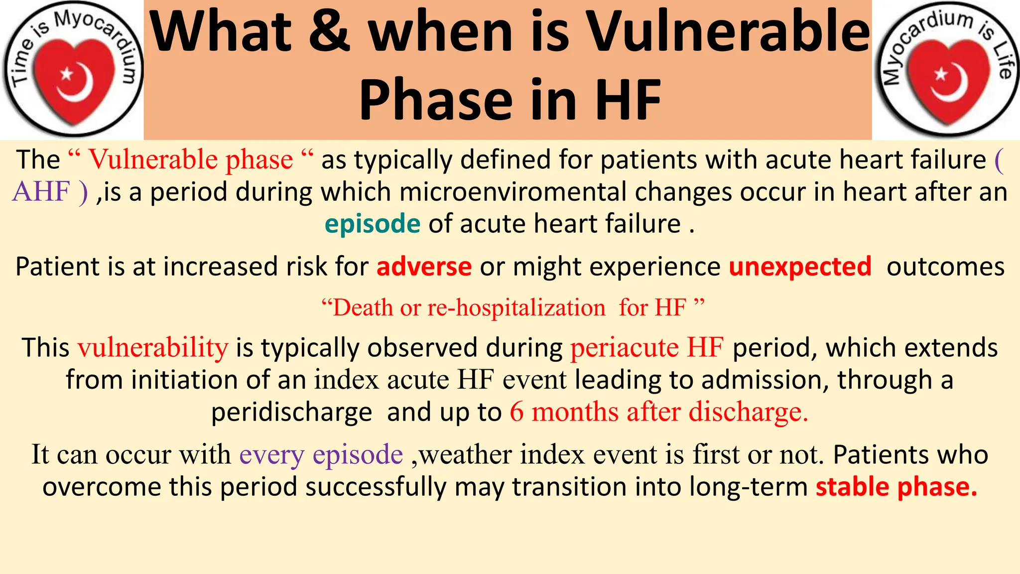 Vulnerable phases of Heart Failure syndromes | PPTX