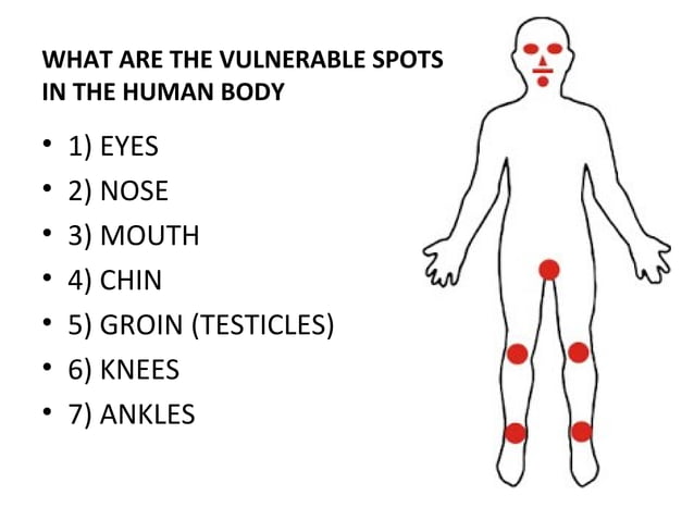 Vulnerable spots - KravMaga Self Defense | PPT | Injuries | Diseases ...