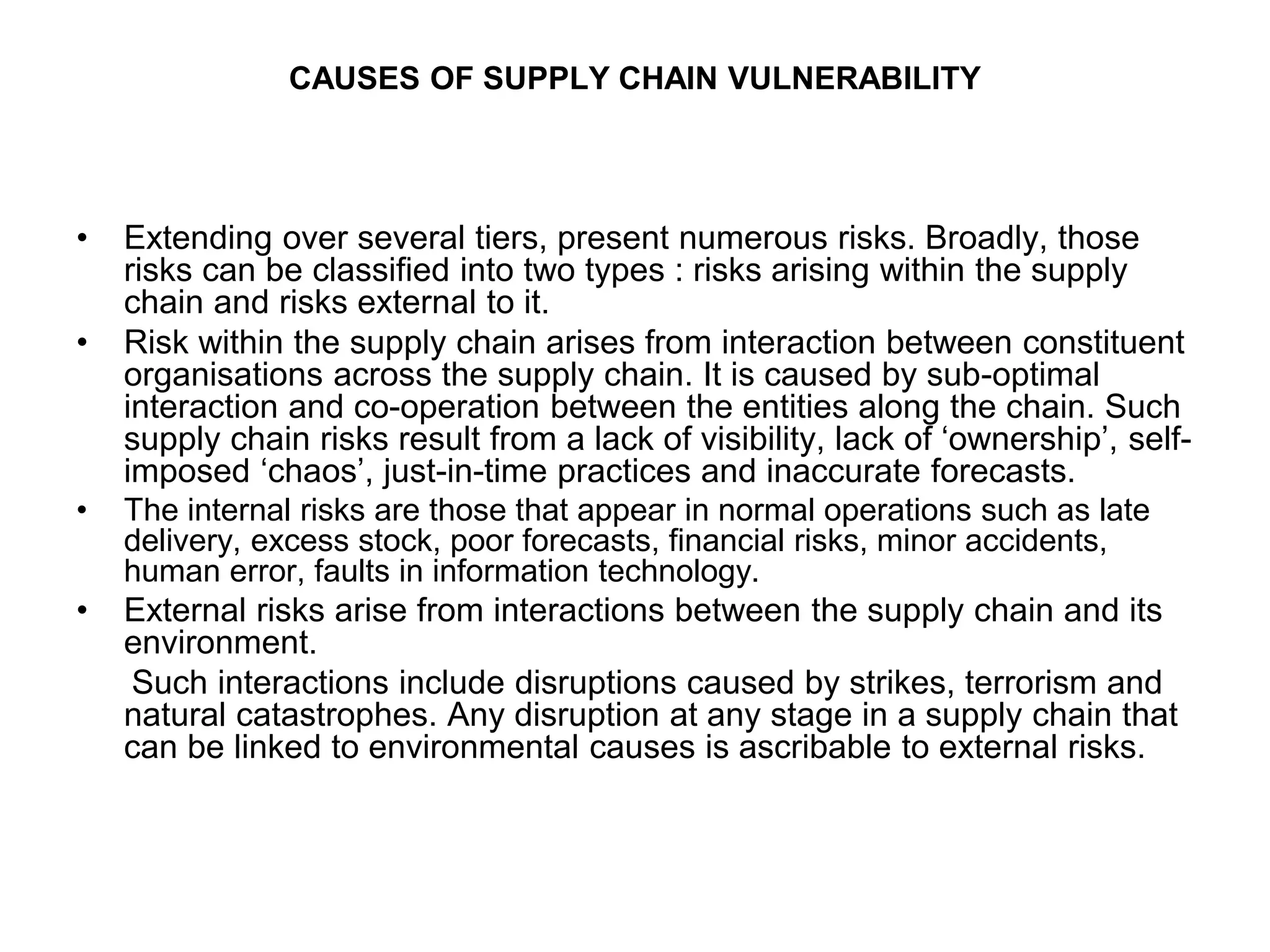 Vulnerbility of supply chain | PPTX