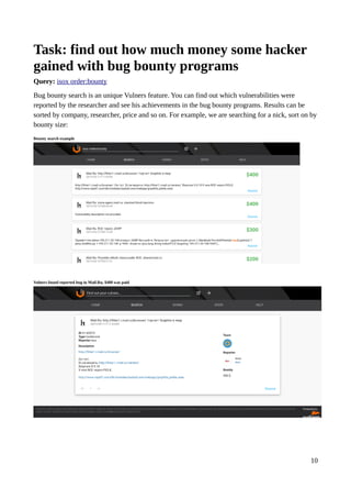 Vulners: Google for hackers | PDF