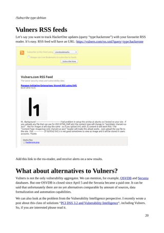 Vulners: Google for hackers | PDF | Databases | Computer Software and Applications
