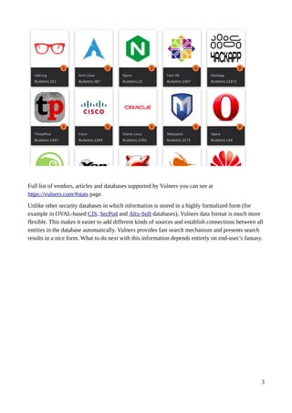 Vulners: Google for hackers | PDF | Databases | Computer Software and Applications