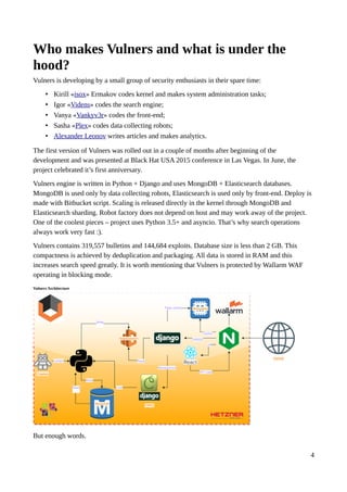 Vulners: Google for hackers | PDF | Databases | Computer Software and Applications