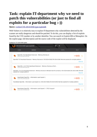 Vulners: Google for hackers | PDF | Databases | Computer Software and Applications