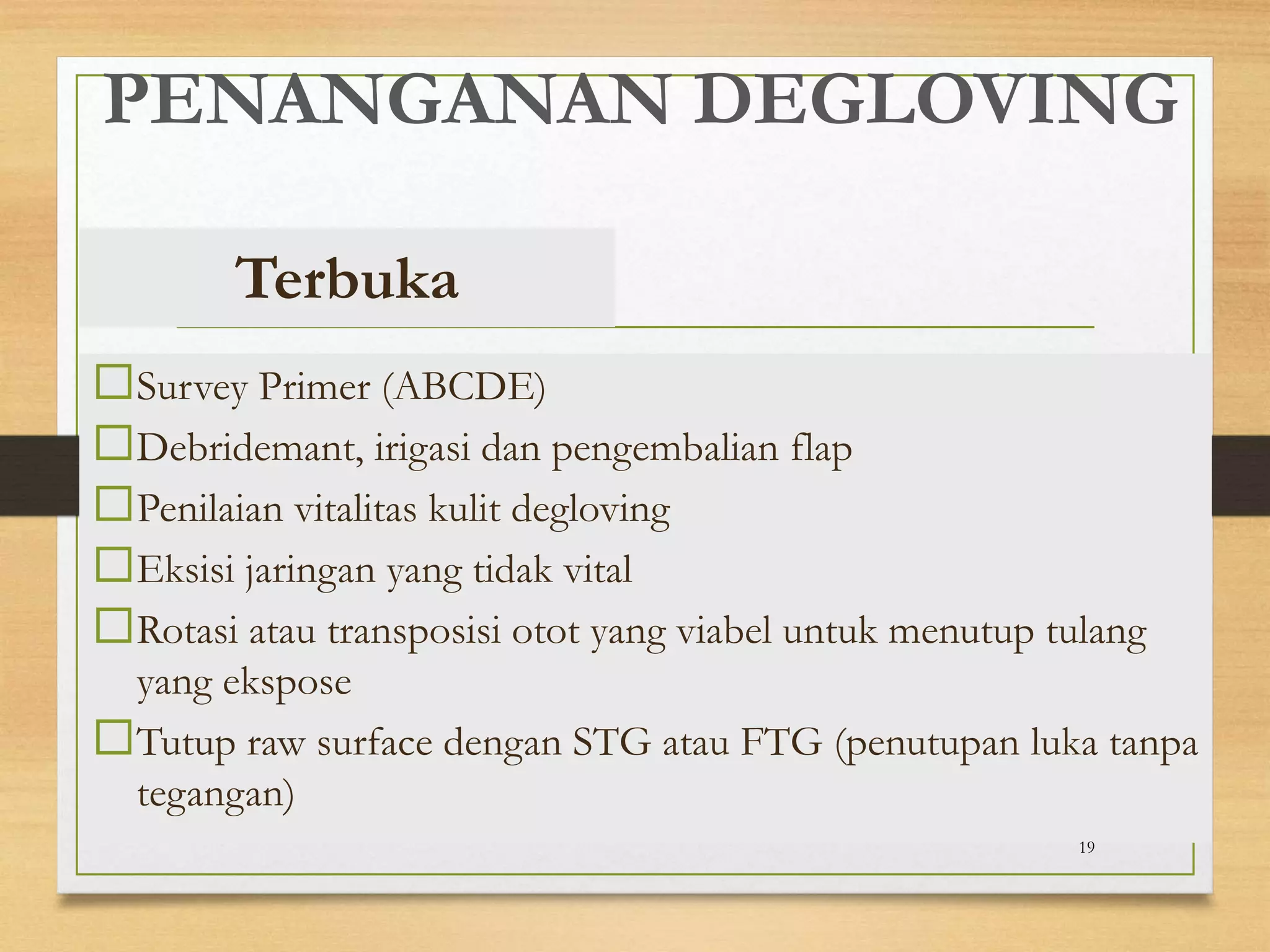 Vulnus degloving | PPTX