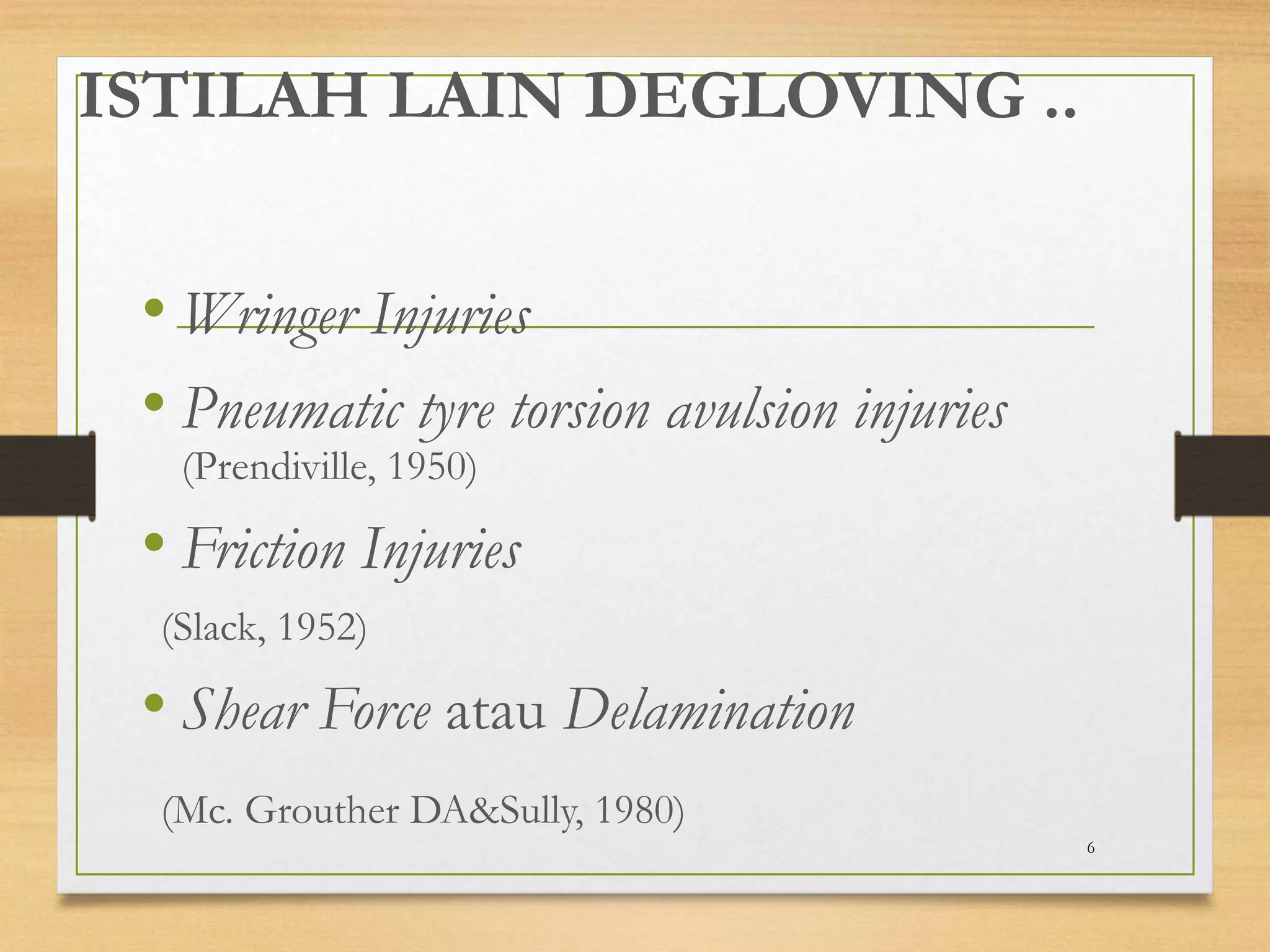 Vulnus degloving | PPTX