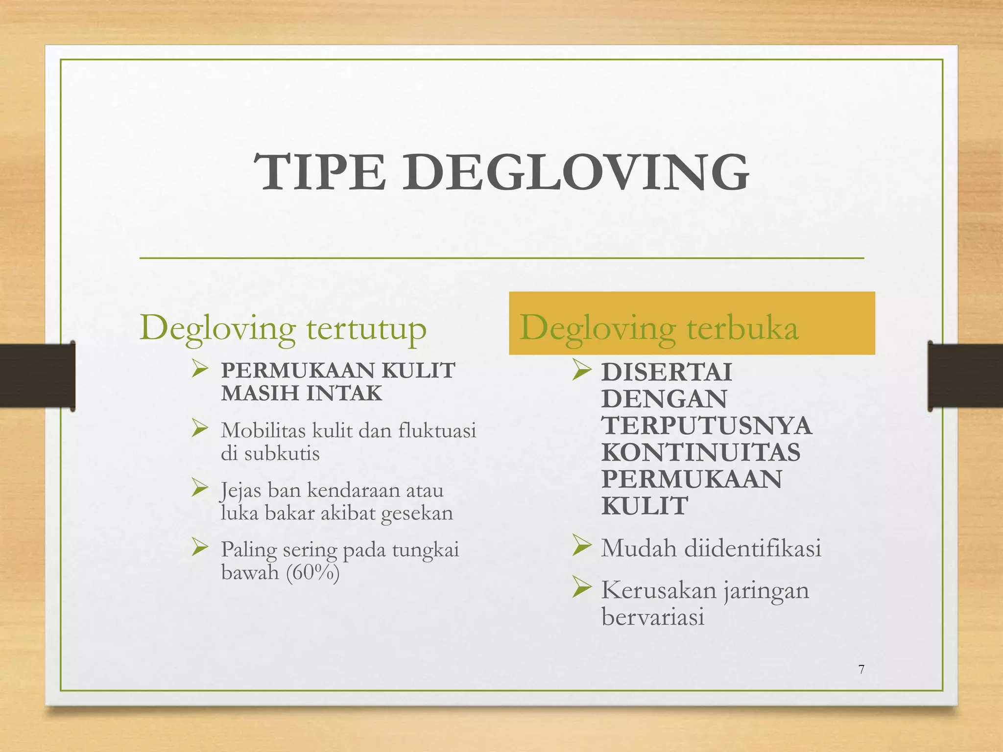 Vulnus degloving | PPTX