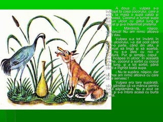 Vulpea şi cocorul | PPT