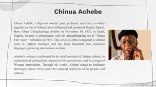 'Vultures' by Chinua Achebe.pptx (African Literature) | PPTX