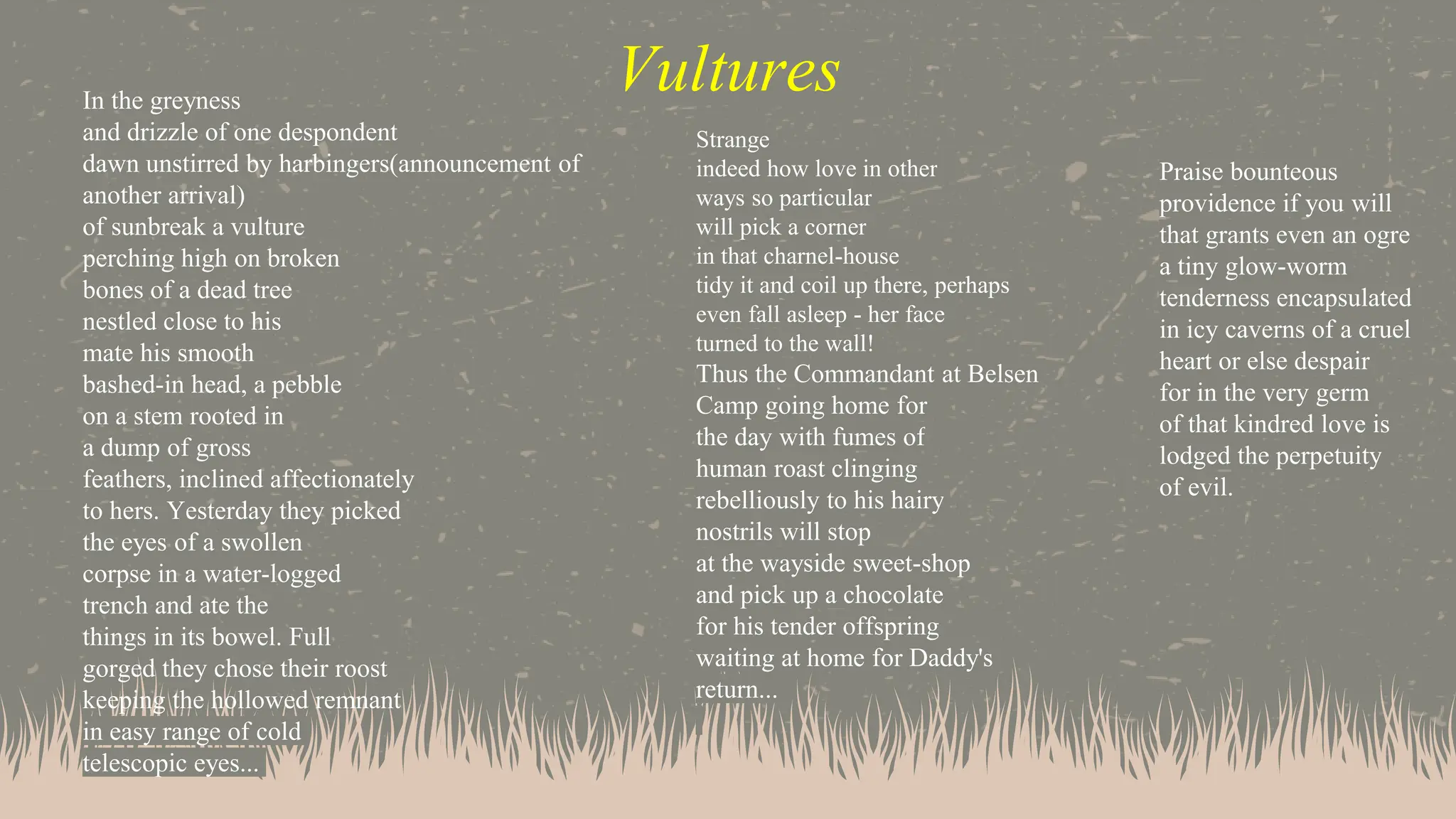 'Vultures' by Chinua Achebe: African Literature (1).pptx