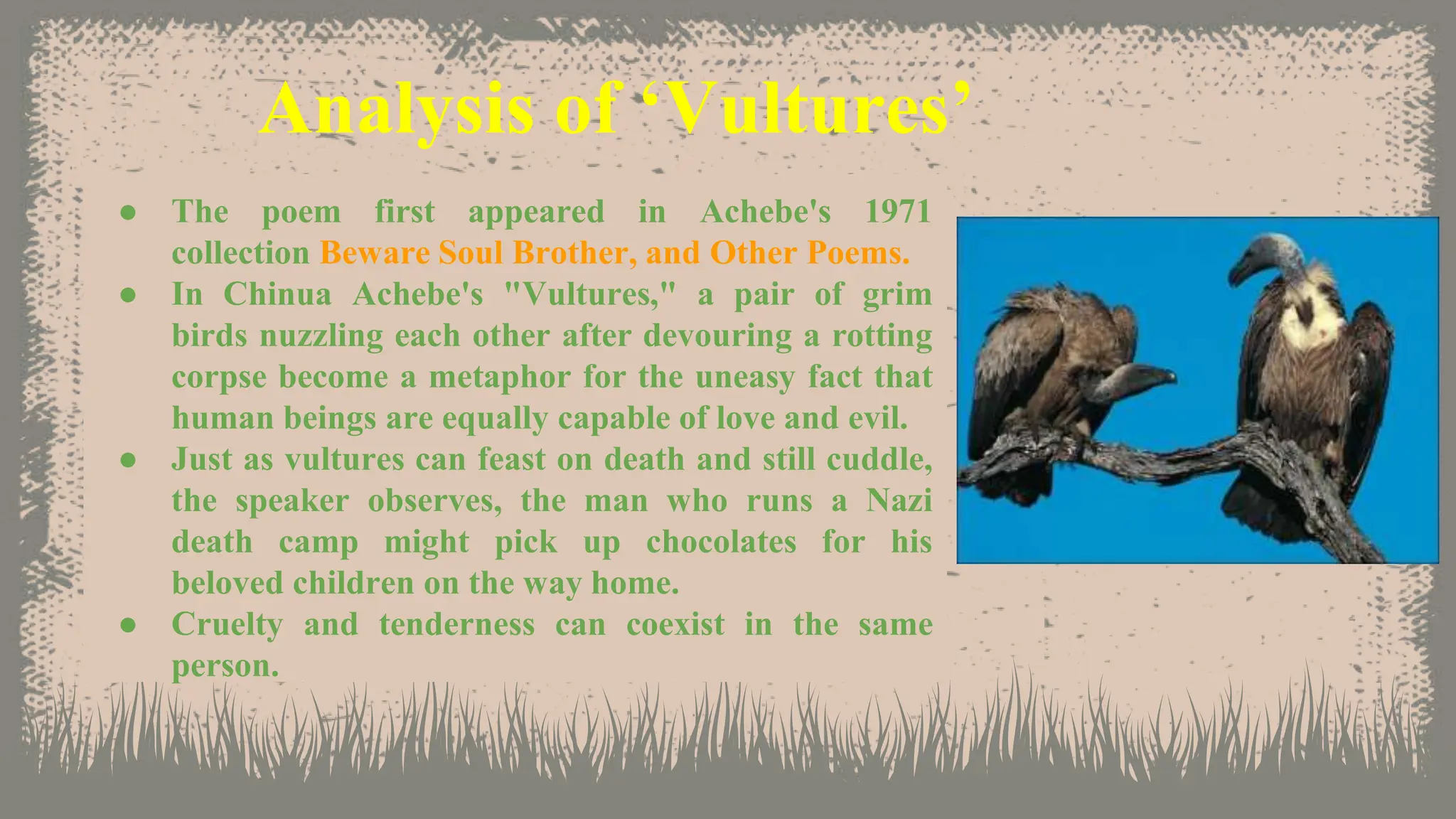 'Vultures' by Chinua Achebe: African Literature (1).pptx