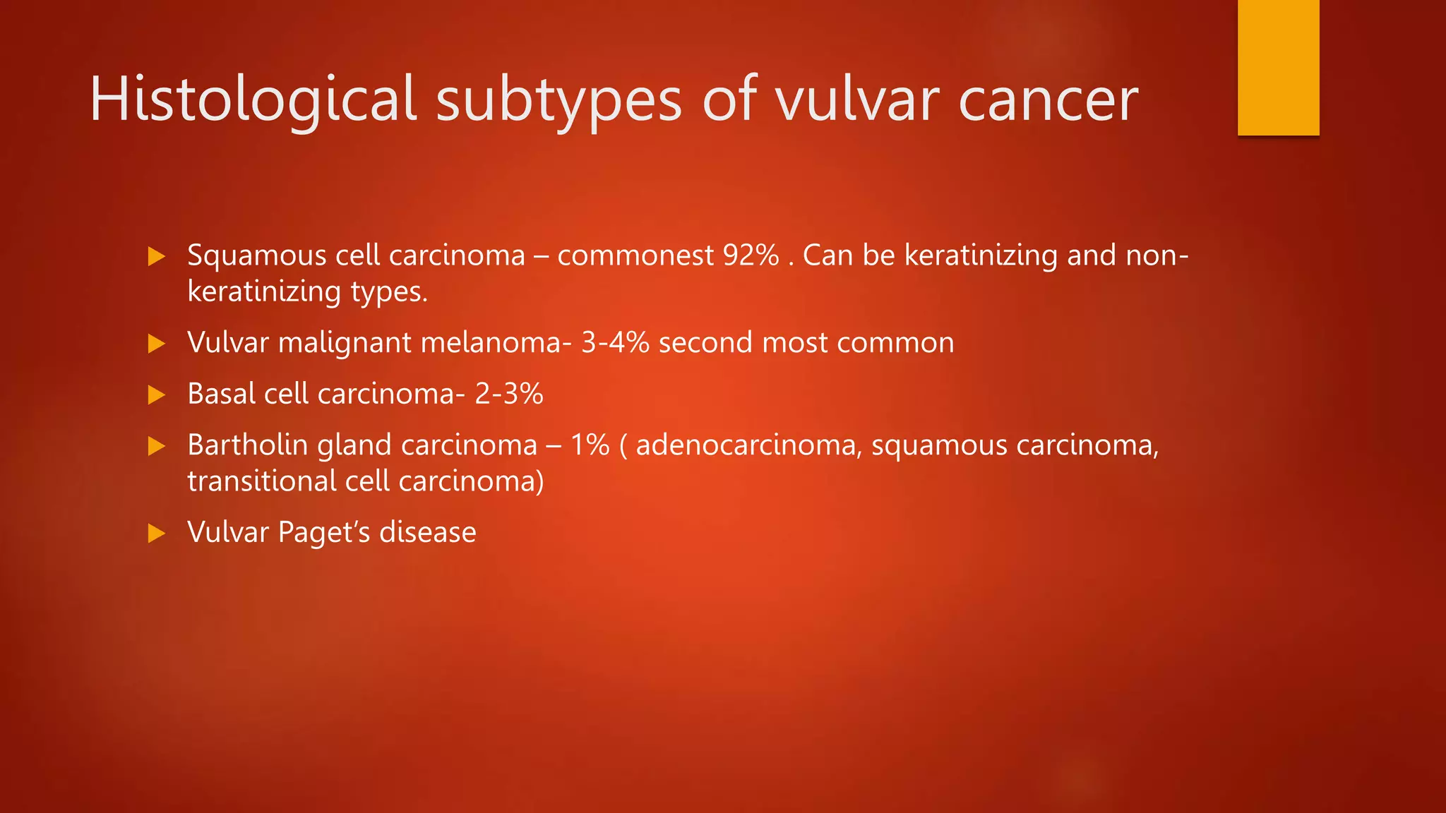 vulval cancer 🍁 | PPTX