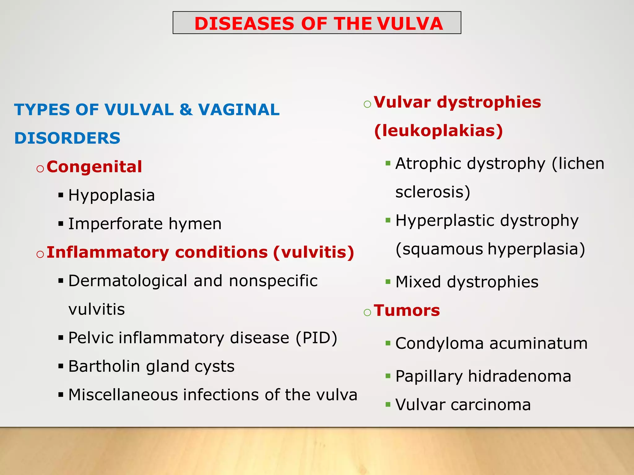 Vulval disorders | PPTX