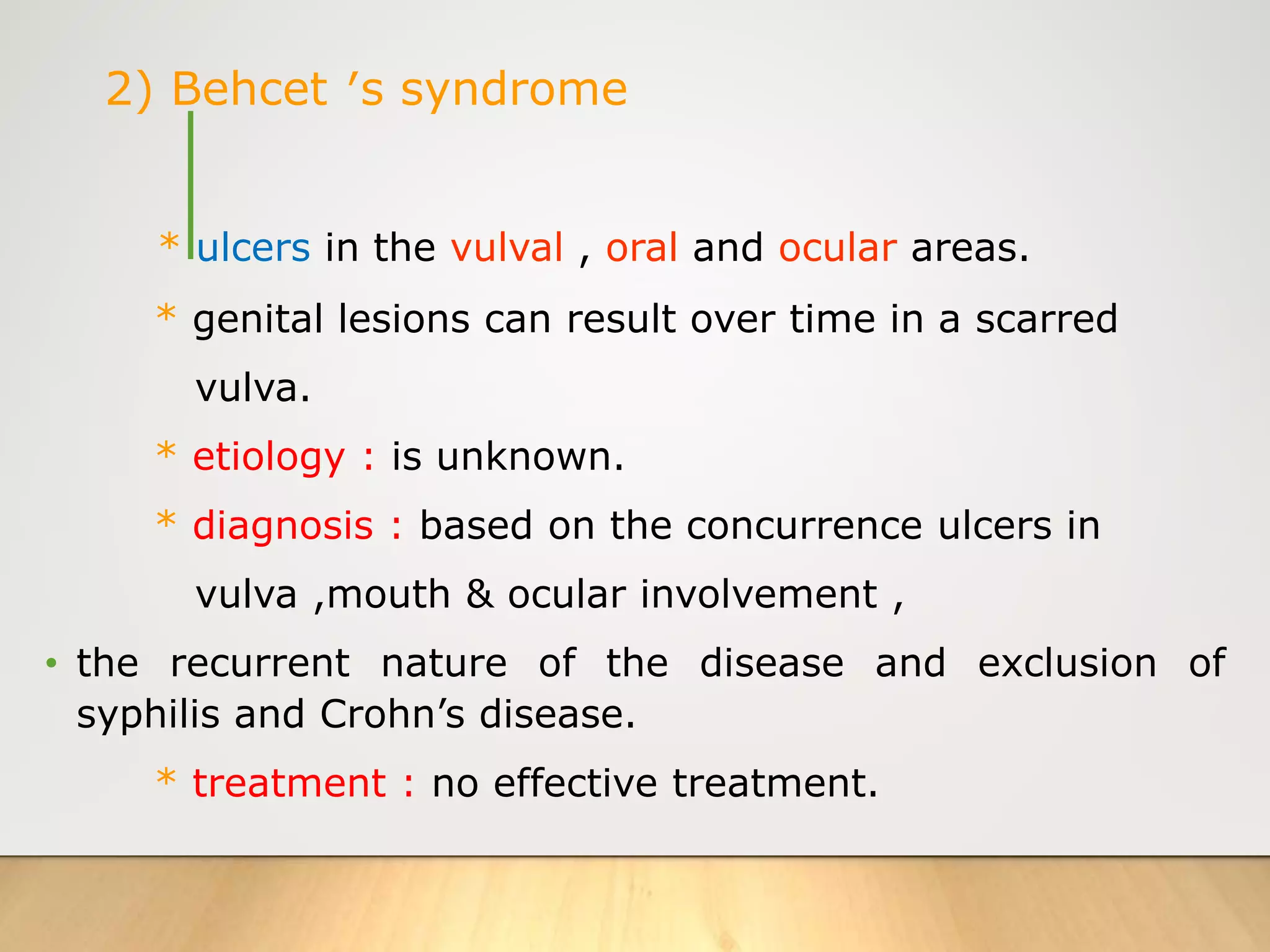 Vulval disorders | PPTX