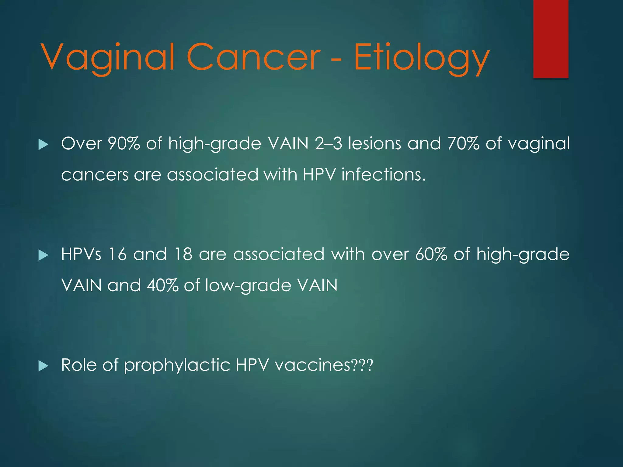 Vulvar and vaginal cancer epidemiology and molecular pathogenesis | PPTX