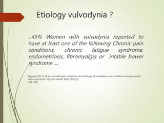 Vulvodynia : tantangan diagnosis & terapi | PPT