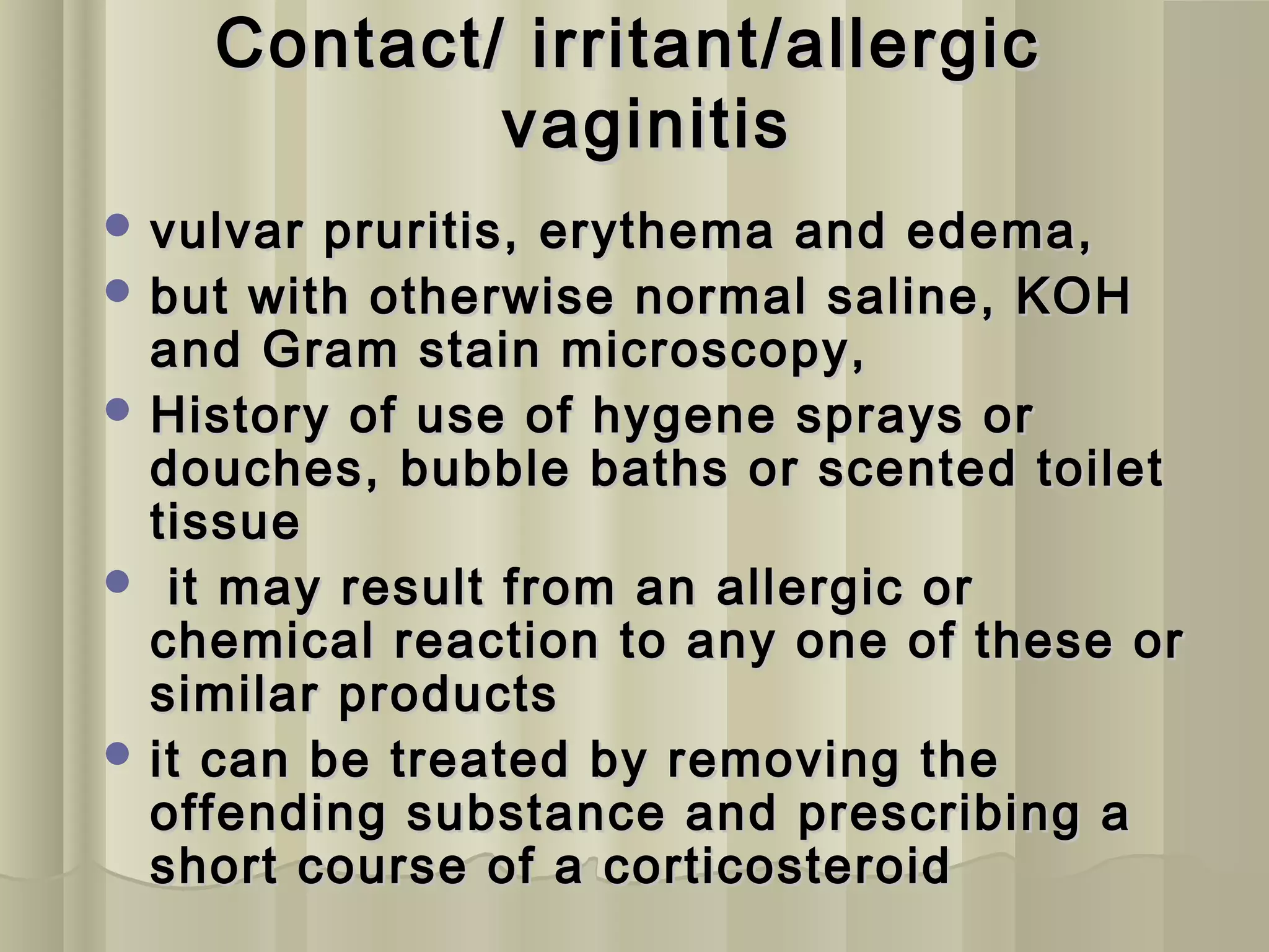Vulvovaginal infection | PPT