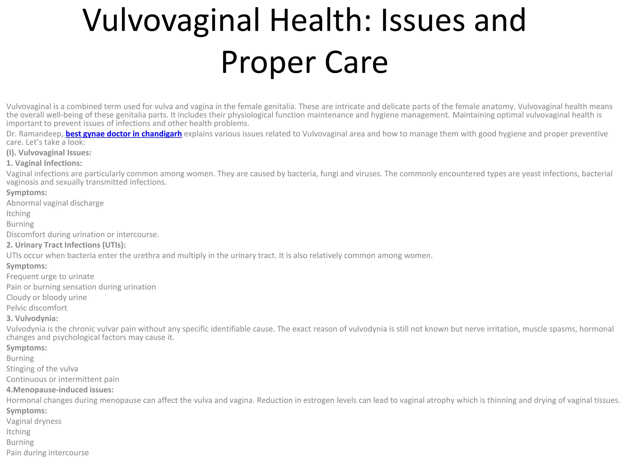 Vulvovaginal Health Issues and Proper Care.pptx