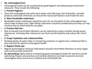 Vulvovaginal Health Issues and Proper Care.pptx