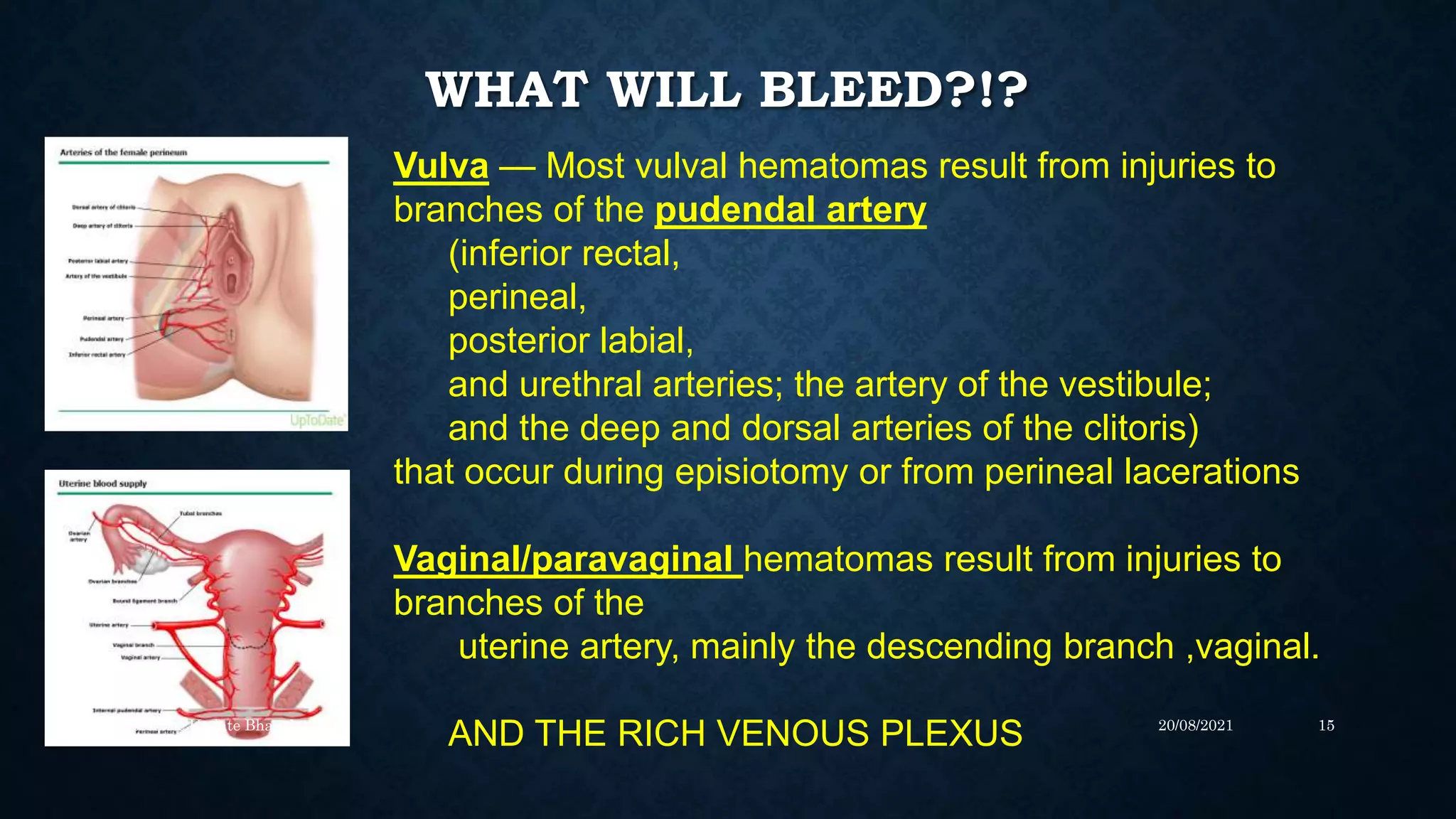 Vulvovaginal hematoma - Dr Mitra Saxena | PPTX