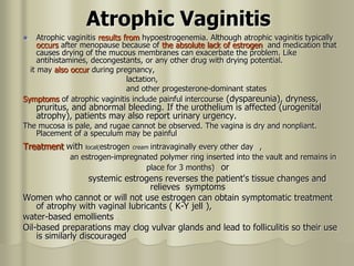 Vulvovaginal Infections in women of reproductive age | PPT