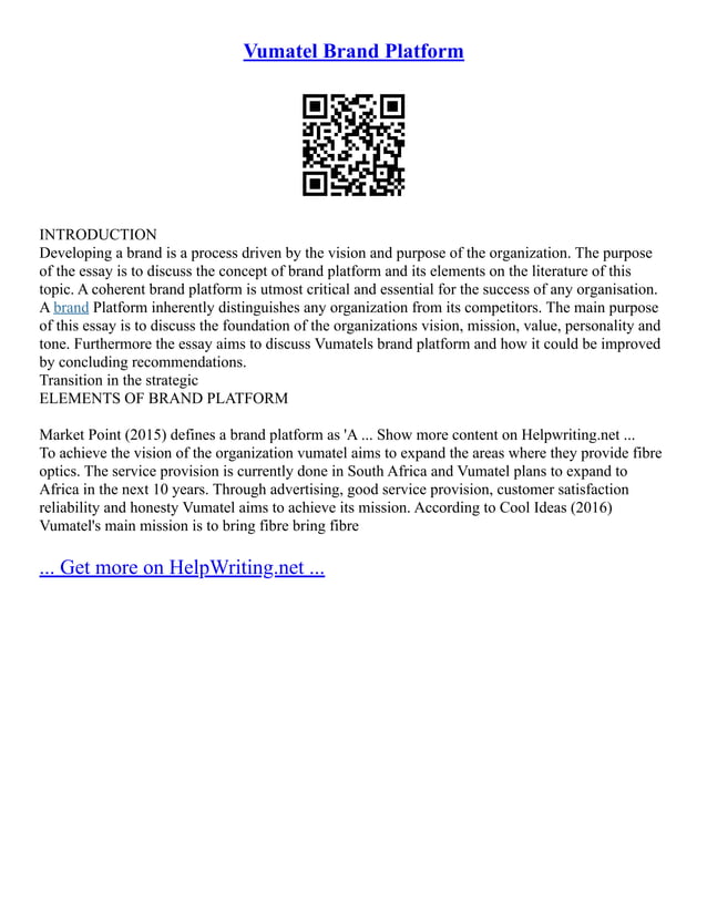 Vumatel Brand Platform | PDF | Geology | Science