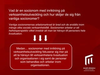 Socionom, verksamhetsutveckare | PPT