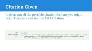 Mla citation style | PPTX