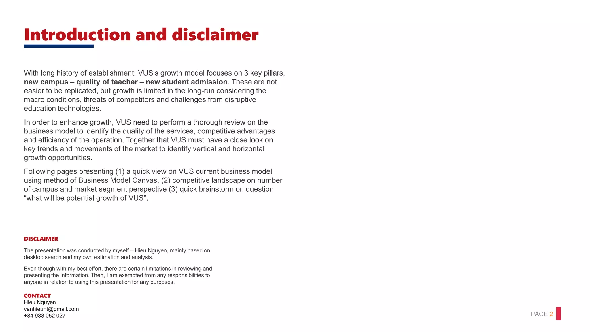 VUS - Overview and next journey | PDF