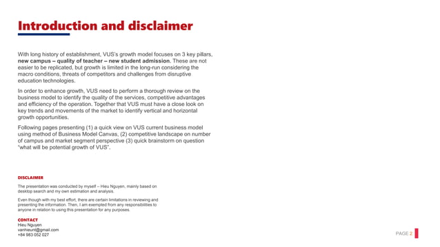 VUS - Overview and next journey | PPT