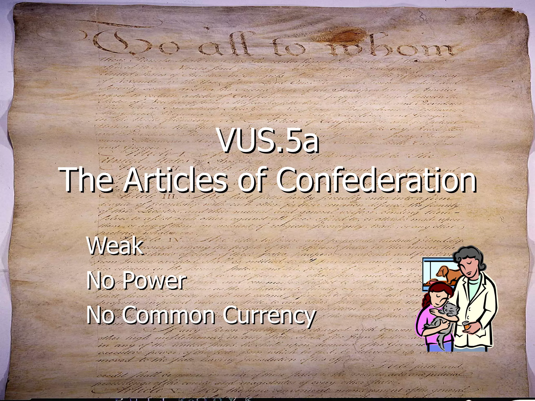 Vus5 The Articles Constitution | PPT | Politics