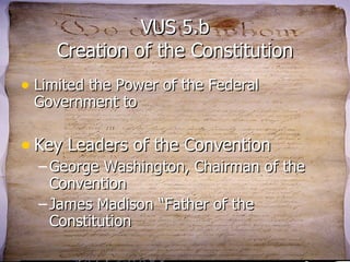 Vus5 The Articles Constitution | PPT | Politics