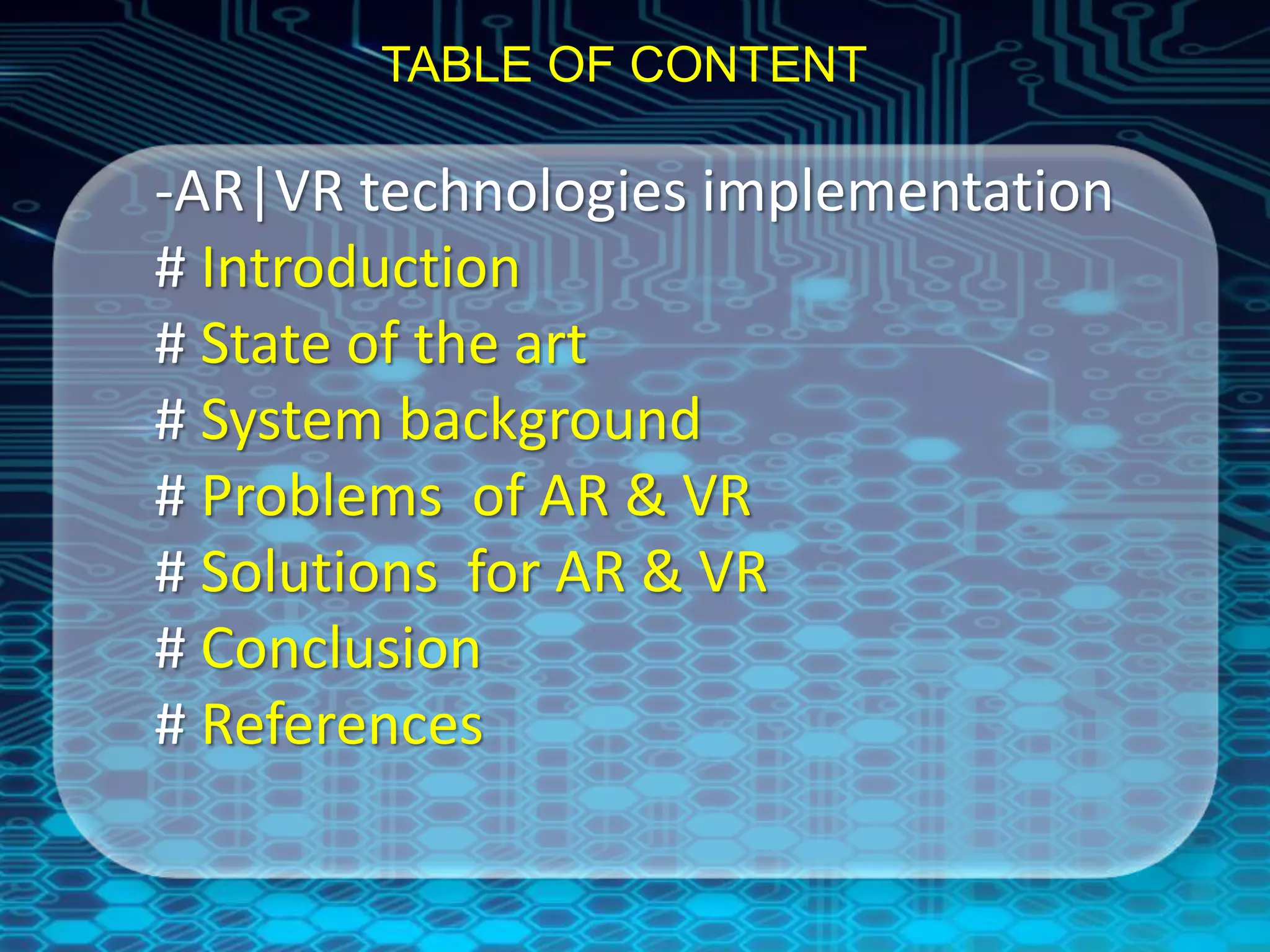AR&VR Implementation | PPTX