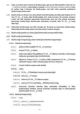 VU SA padalinių, vykdančių atstovavimo funkciją, pavyzdiniai nuostatai 2010 | PDF