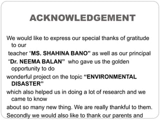 Environmental Disaster | PPTX