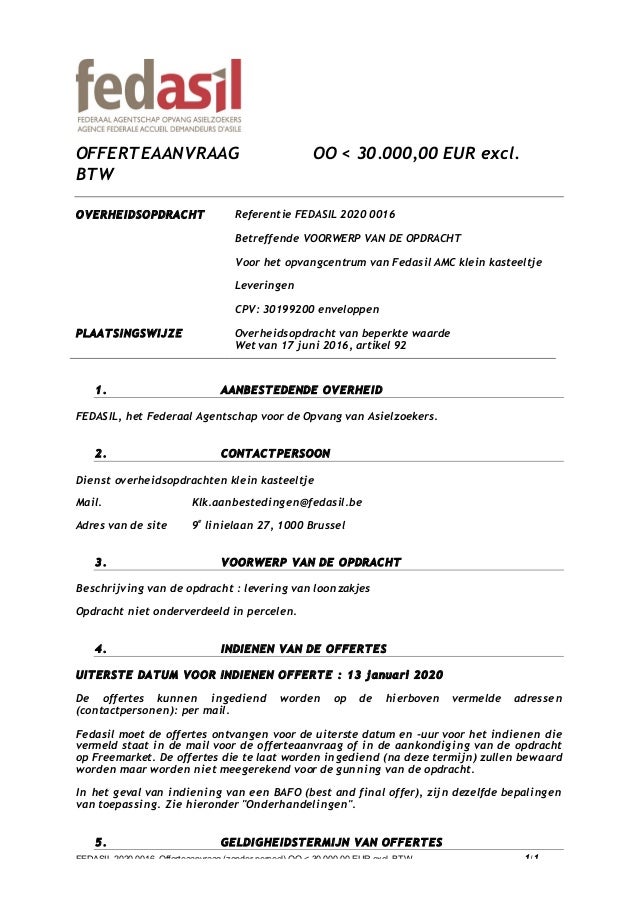 Fedasil koopt 5.000 papieren loonzakjes