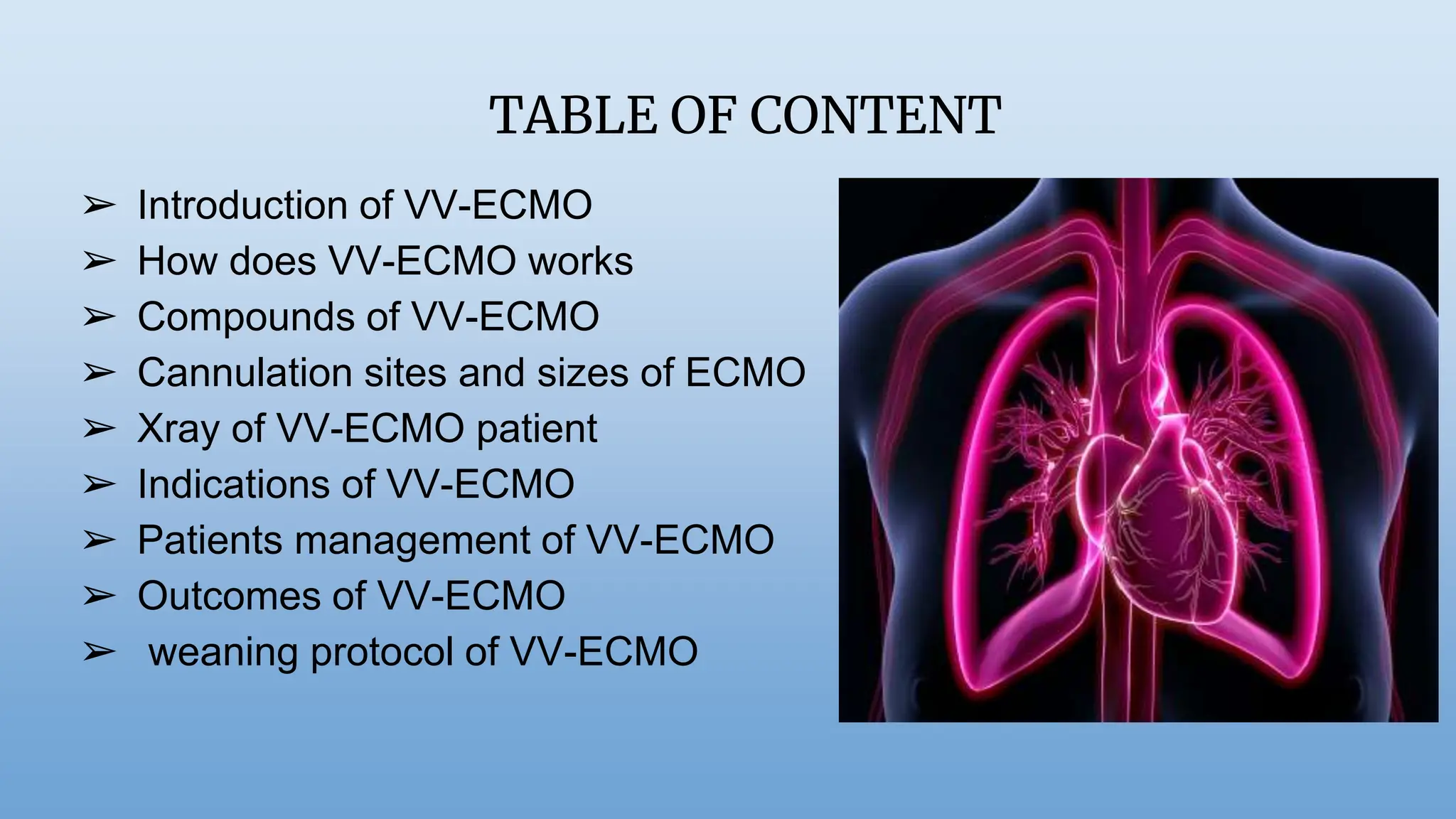 Veno-venous Extracorporeal membrane oxygenation (ECMO).pptx