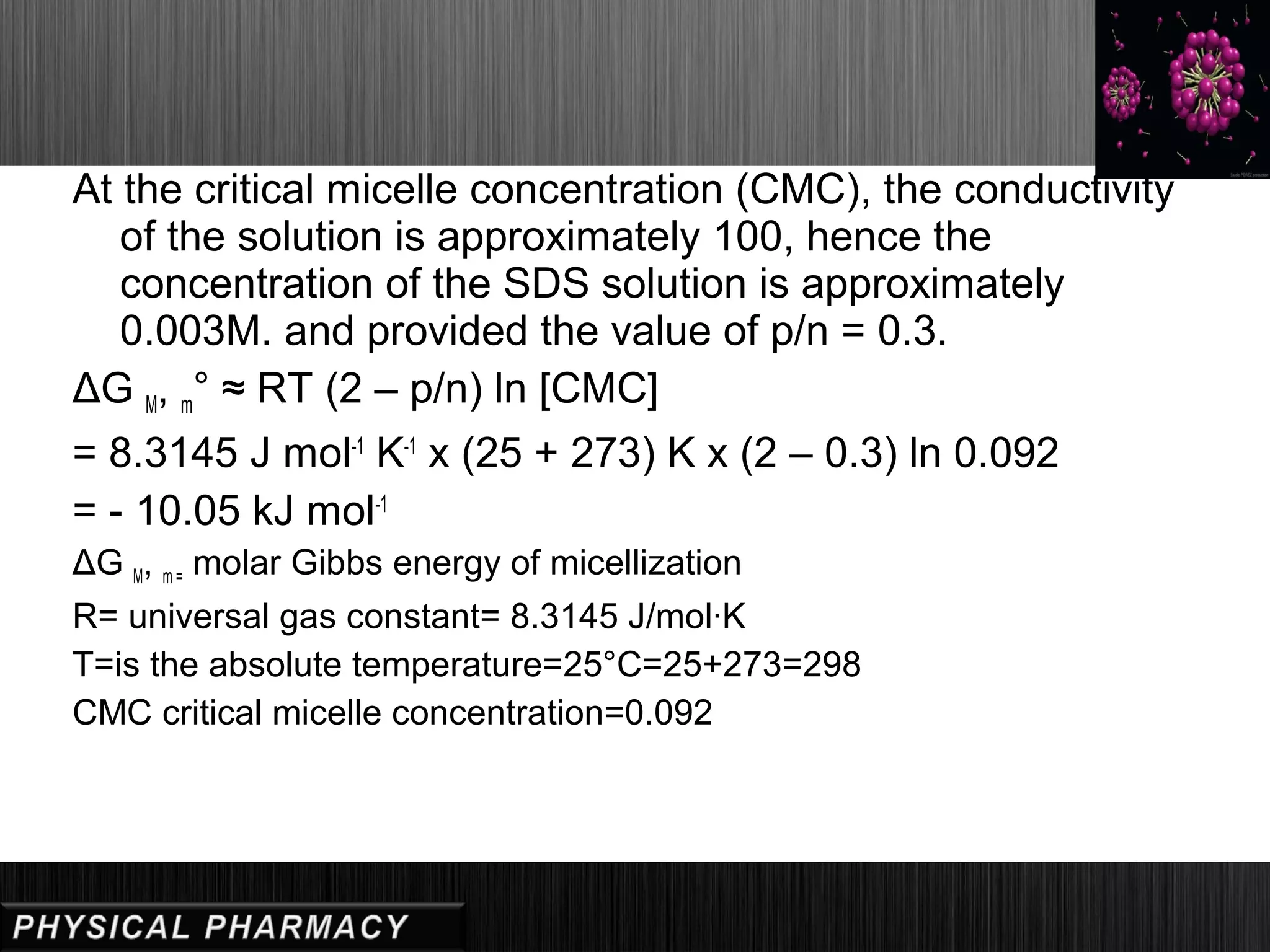 Method of Determination of CMC | PPT
