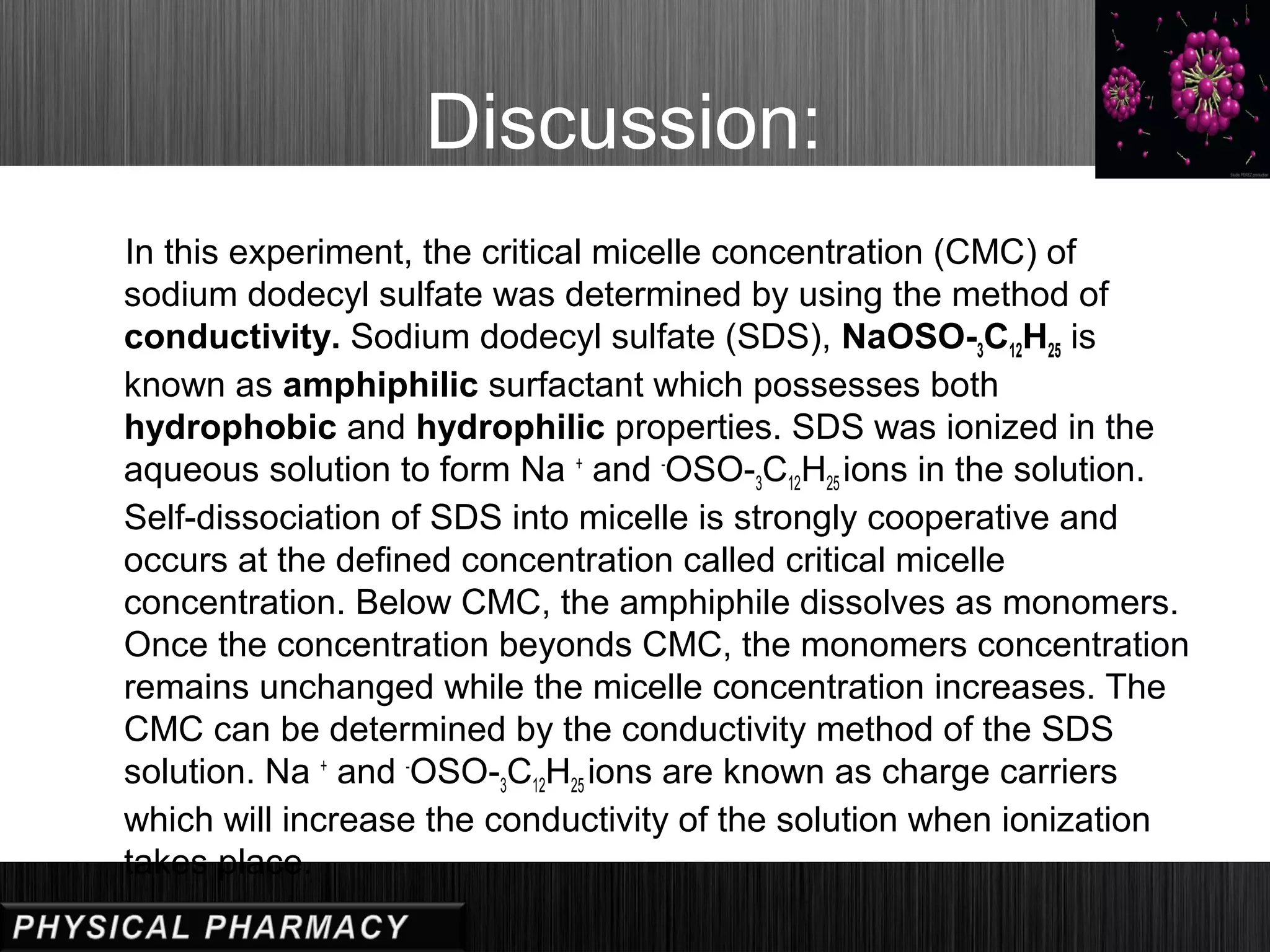 Method of Determination of CMC | PPT