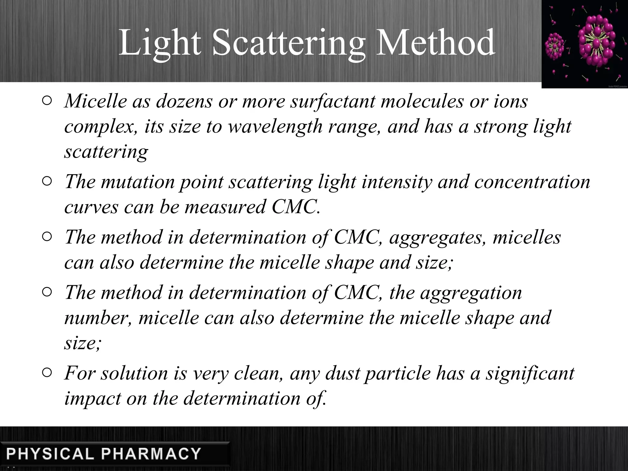 Method of Determination of CMC | PPT