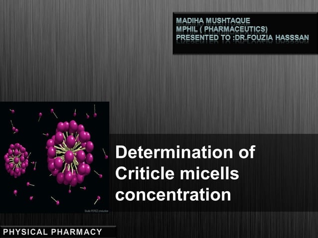 Method of Determination of CMC | PPT