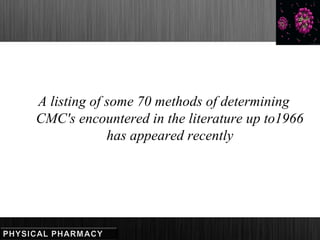 Method of Determination of CMC | PPT