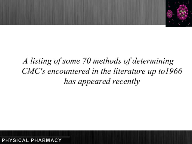 Method of Determination of CMC | PPT