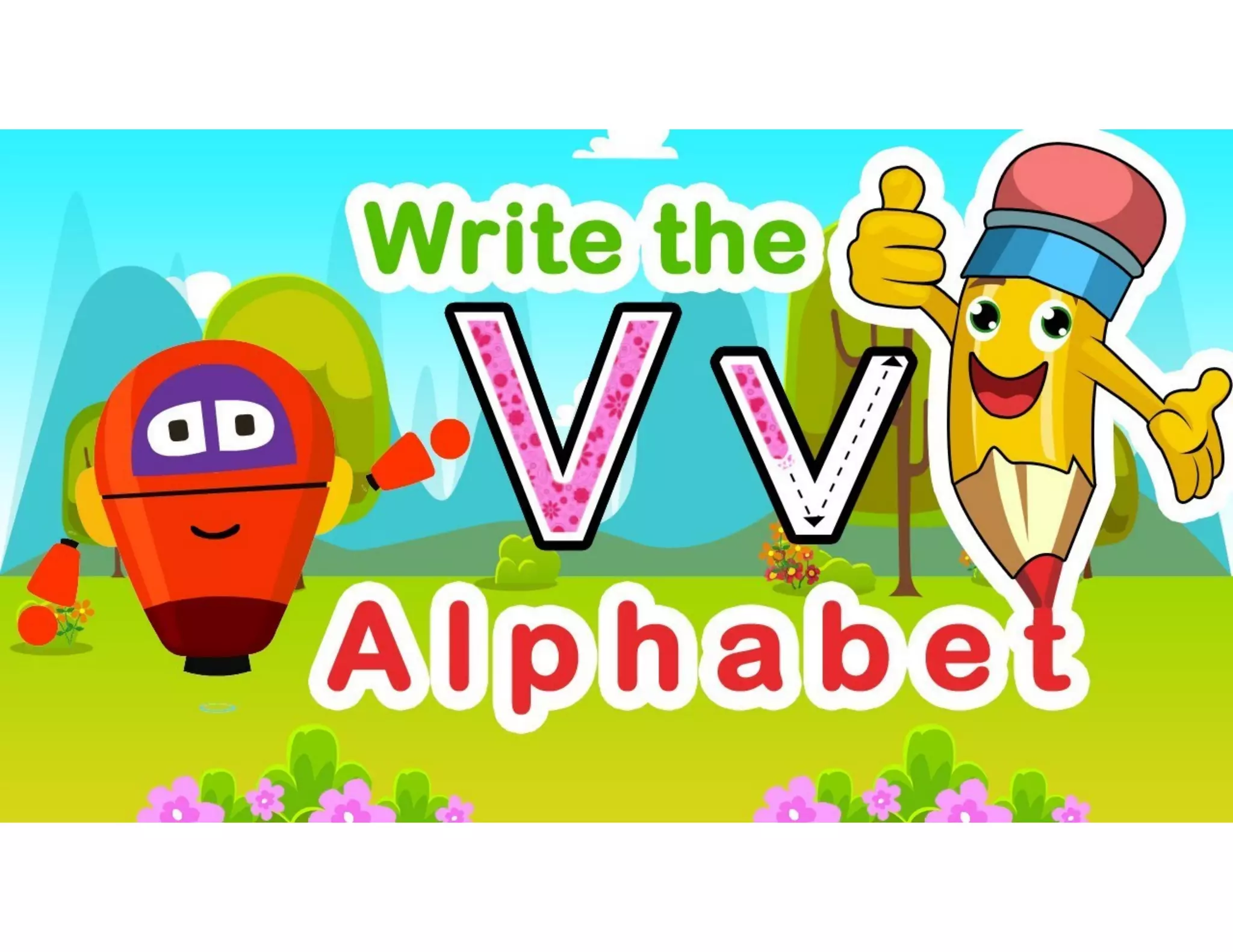 How to write V for Vase | Alphabet ABC Songs |KidsLearnTv | PPT