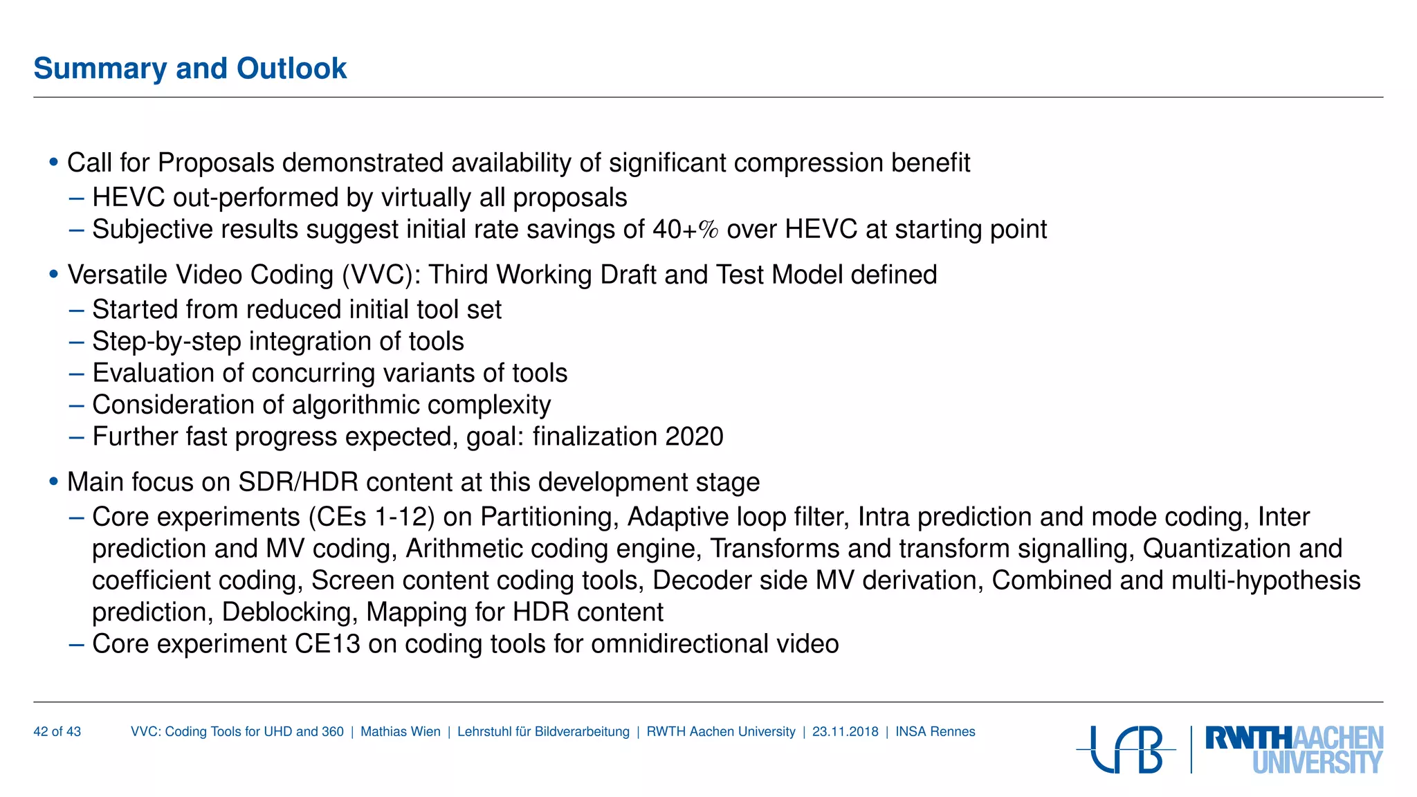 Versatile Video Coding: Compression Tools for UHD and 360° Video | PDF