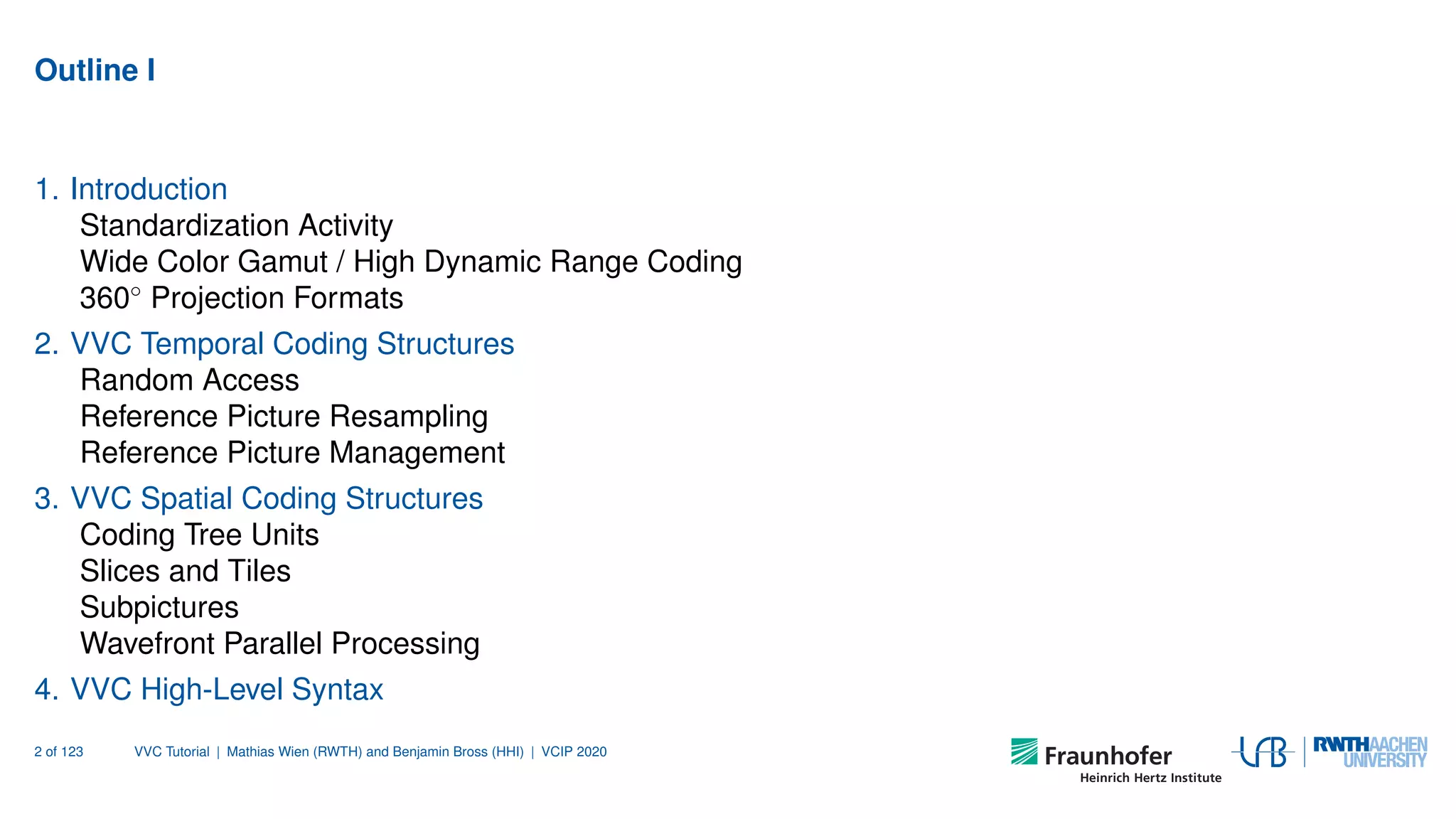VVC tutorial at VCIP 2020 together with Benjamin Bross | PDF | Video Software | Computer ...