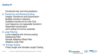 VVC tutorial at VCIP 2020 together with Benjamin Bross | PDF